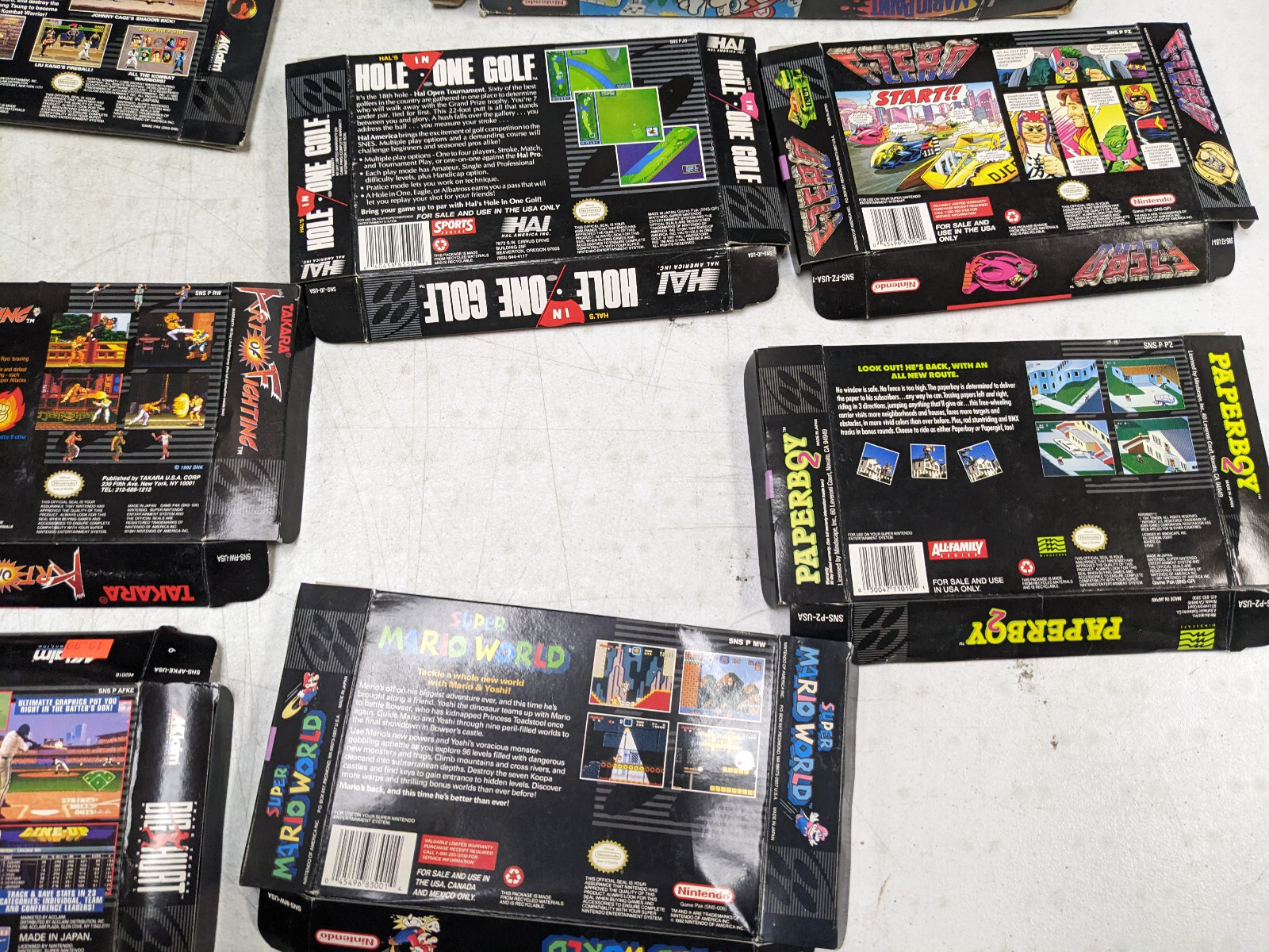 Lot of 18 Nintendo SNES Empty Game Boxes- Cosmetically Flawed Wholesale ...