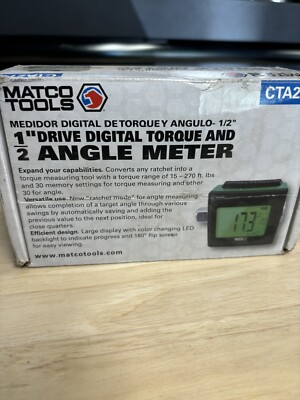 MATCO TOOLS CTA270 1/2" DRIVE TORQUE AND ANGLE METER (AP2043333) | eBay