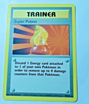 Pokémon Super Potion Base Set 90/102 Regular Unlimited Uncommon ...