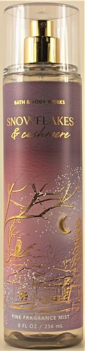 Bath & Body Works SNOWFLAKES & CASHMERE Fine Fragrance Body Mist Spray ...