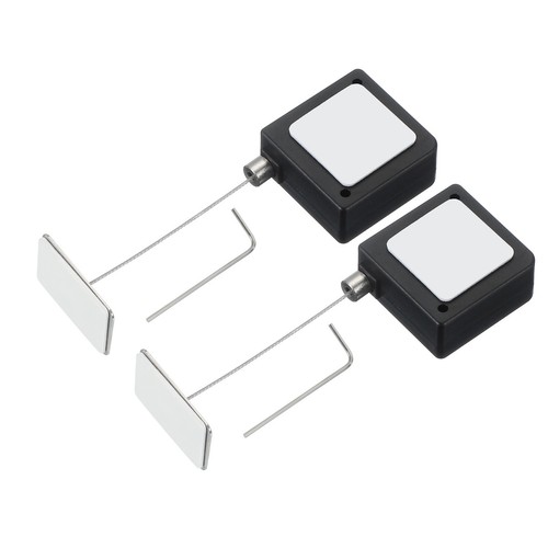 2 Pcs Square Retractable Remote Control Tether 3.3 Ft, Black(Square ...
