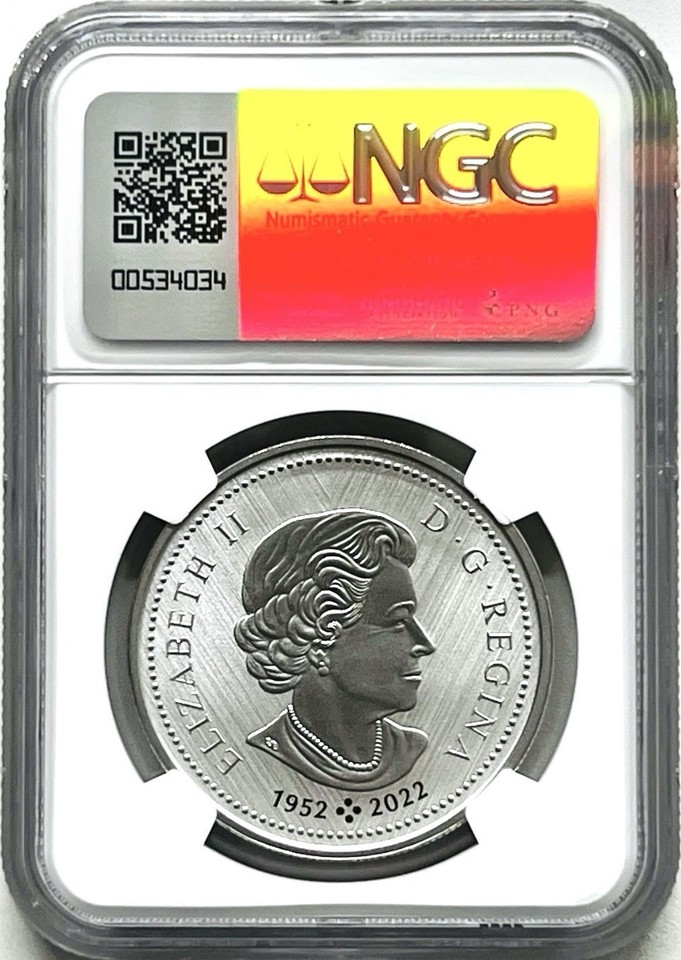 2024 W S50C CANADA 1 OZ SILVER NGC SP70 COAT OF ARMS QUEEN ELIZEBETH ...