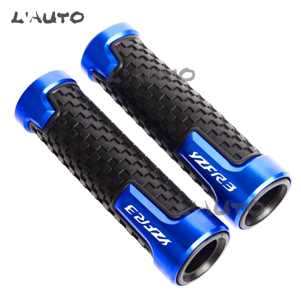 Blue motorcycle CNC Grips Handle bar Handlebar For Yamaha YZF R3 2015 ...