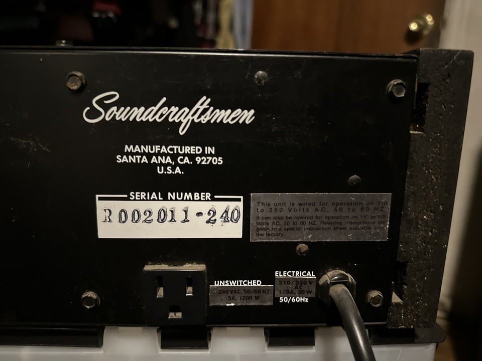 VTG Soundcraftsmen Record Playback Audio Frequency Equalizer Model ...