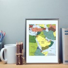 2003 Political Middle East War Israel Gaza Iran Iraq CIA Map School ...