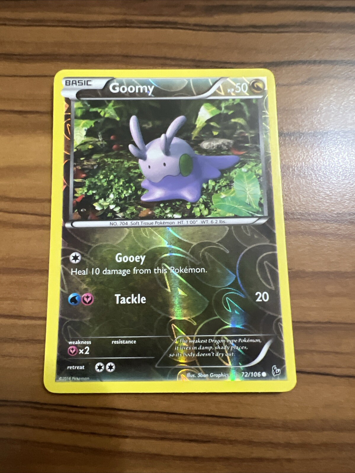 Pokemon TCG Goomy - 72/106 - Common - Reverse Holo XY Flashfire | eBay