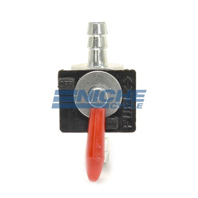 Red Handle Zinc Plated Inline Fuel Valve Petcock On/Off 7mm Fuel Line ...