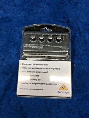 Behringer Micromix MX400 Ultra Low-Noise 4-Channel Line Mixer ...