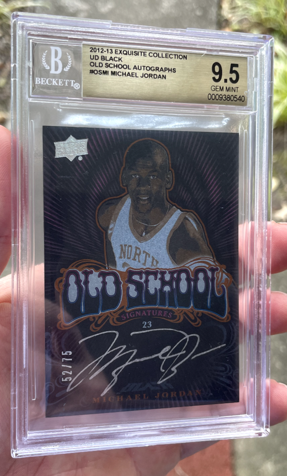 2012-13 UD Black Exquisite Michael Jordan /75 BGS 9.5 w/ 10 SILVER ON ...