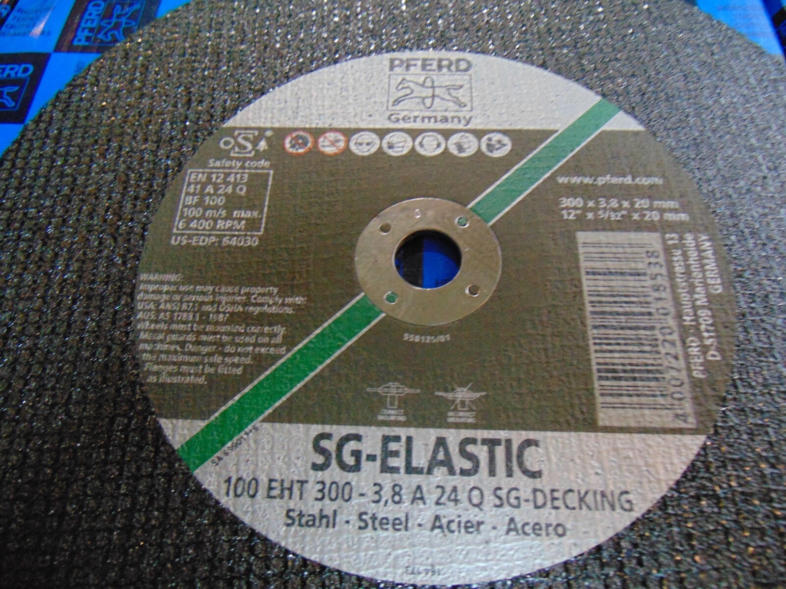 PFERD SG-Elastic 12"x 5/32 x 20 mm Metal Cutoff Grinding Wheel SG steel ...