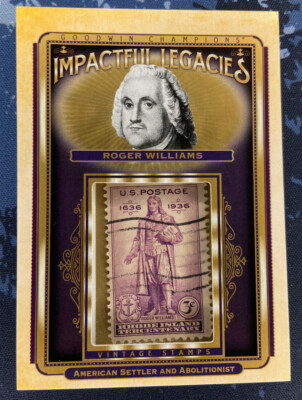 2021 Upper Deck Goodwin Champions IL-12 Roger Williams Impactful ...