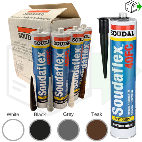 3x Soudal Soudaflex 40FC Fast Curing Polyurethane Sealant Construction ...
