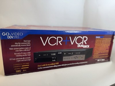 Go Video DDV3110 Dual Deck VCR VHS Player Recorder **WORKING** Vintage ...