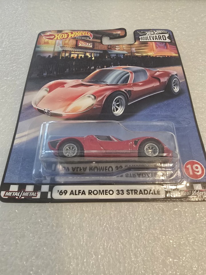 Hot Wheels Premium '69 ALFA ROMEO 33 STRADALE BOULEVARD REAL RIDERS RED ...