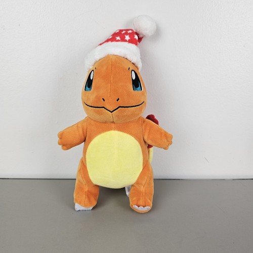 Pokemon Charmander Plush Game Freak Stuffed Animal Santa Hat Christmas ...