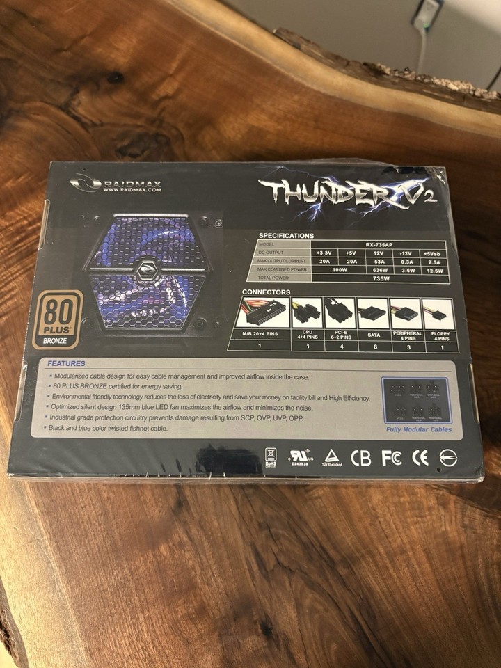 RAIDMAX Thunder V2 735W / EPS 12V 80 PLUS BRONZE New, Factory Sealed | eBay