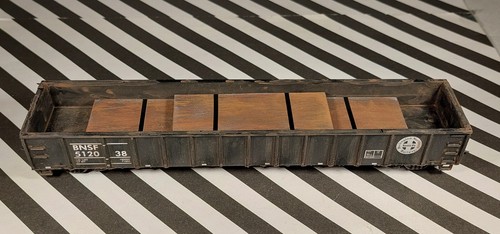 Ho Scale Roundhouse BNSF 50’ Mill Gondola-Built with Steel Plate Load ...