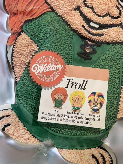 Vintage 1992 WILTON "TROLLS" CAKE PAN original insert for sale online ...