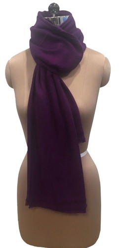New 100% Wool Cashmere Deep Purple Women's/Ladies Winter Scarves/Stoles ...