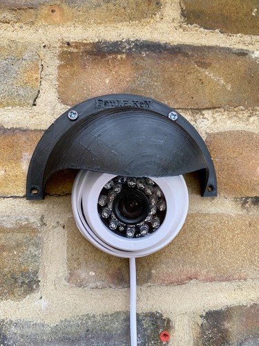 Rain Sun Shield Weather Cover Anti Glare CCTV Turret Dome Cameras WHITE ...