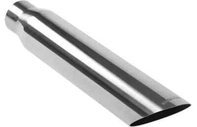 MagnaFlow SS WELD-ON 45° SLASH CUT-SINGLE WALL ROUND Exhaust Dia 4 IN ...