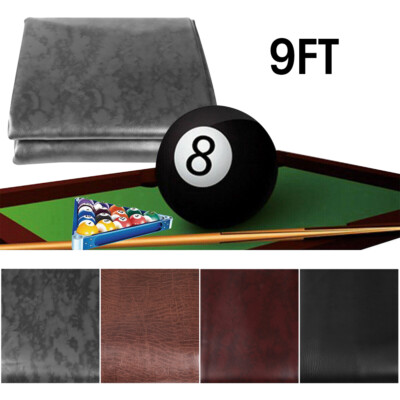 9 Feet Pool Table Cover Leatherette Heavy Duty Waterproof Billiard ...