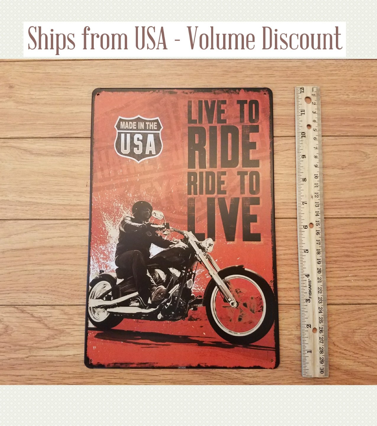 Live to Ride Sign Ride to Live Sign Metal Harley Davidson Sign Tin ...