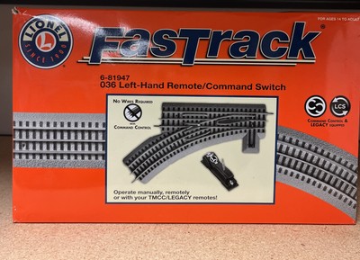 LIONEL FASTRACK 036 REMOTE/COMMAND SWITCH LEFT HAND o gauge train 6 ...
