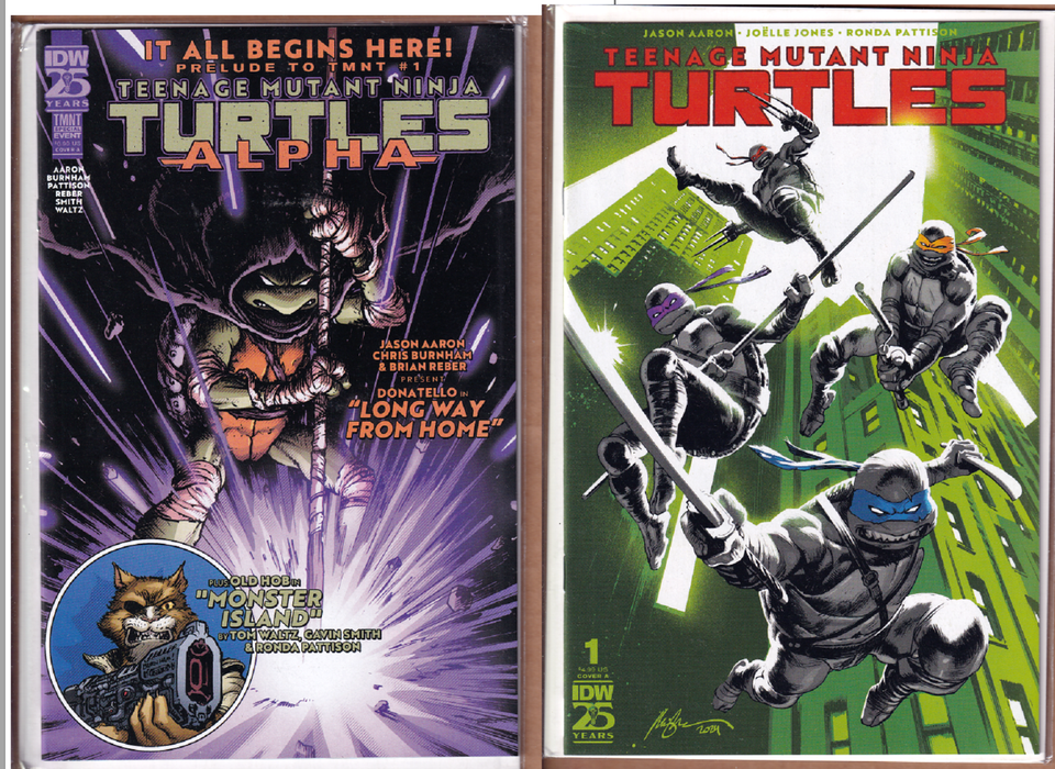 TEENAGE MUTANT NINJA TURTLES #1 #2 #3 #4 Alpha, NIGHTWATCHER 8PACK IDW ...