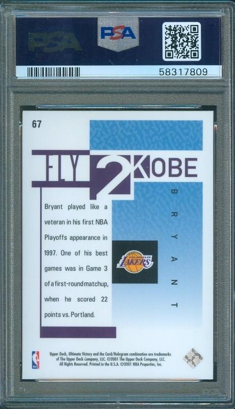 2000-01 Upper Deck Ultimate Victory KOBE BRYANT Fly 2 Kobe Lakers #67 ...