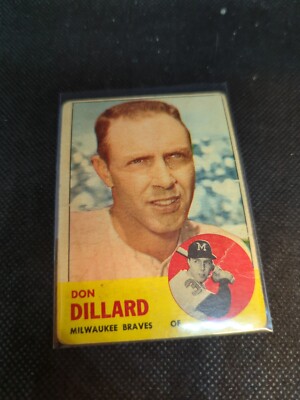 1963 TOPPS DON DILLARD MILWAUKEE BRAVES #298 | eBay