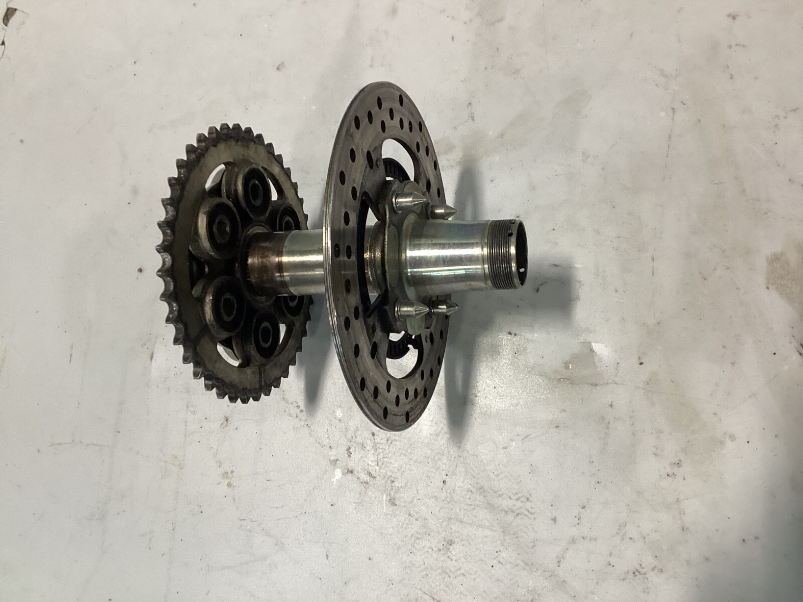 12-17 Ducati Panigale 1199 1299 WHEEL HUB SPROCKET REAR SPINDLE ROTOR ...