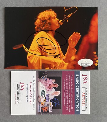 YES VOCALIST- JON ANDERSON AUTOGRAPH 4x6 CONCERT PHOTO SINGER JSA ...