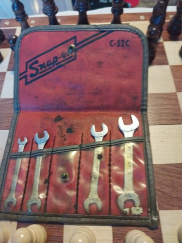 Vintage Snap-on Tools Pouch / Blue Point Wrench Set Of 4 1/4" -3/8 ...