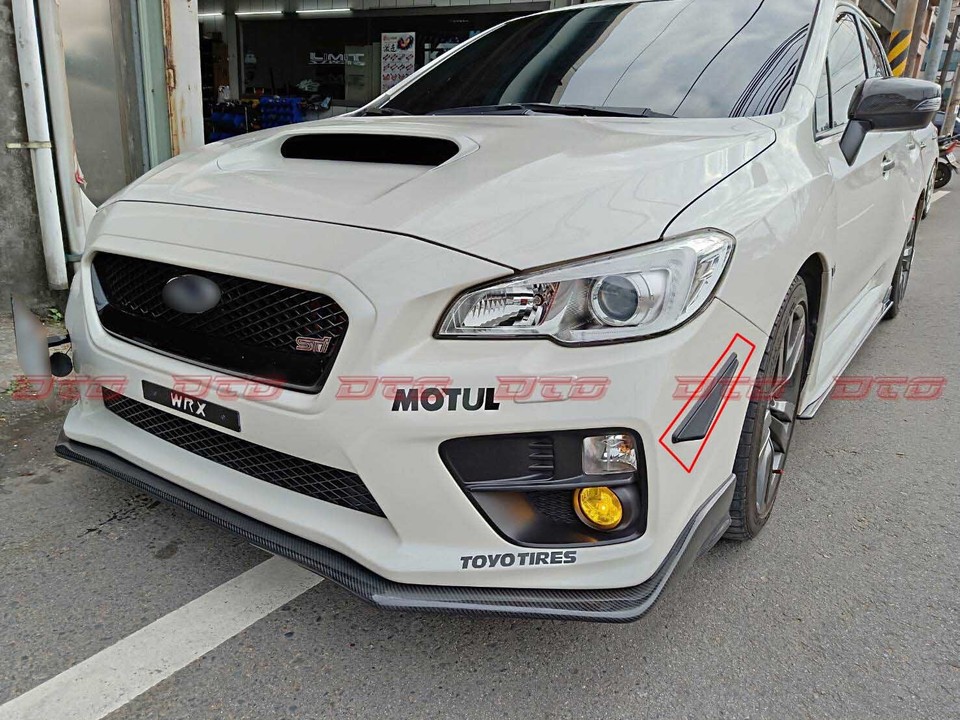 15-21 Fits SUBARU WRX STI 4D DTO Front Canard Fin Painted Black | eBay