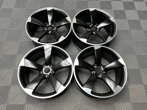 20" 4x TTRS Rotor DEEP CONCAVE Style Alloy Wheels - Satin Black - Audi ...
