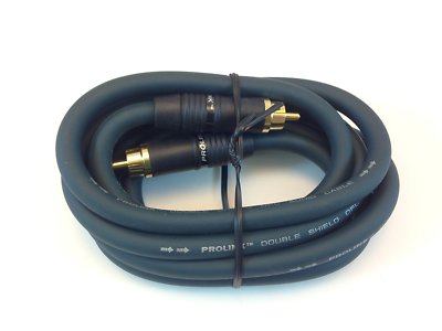 1 PIECE - PROLINK - 1 RCA MALE TO 1 RCA MALE 6FT CABLE - GOLD-PLATED ...