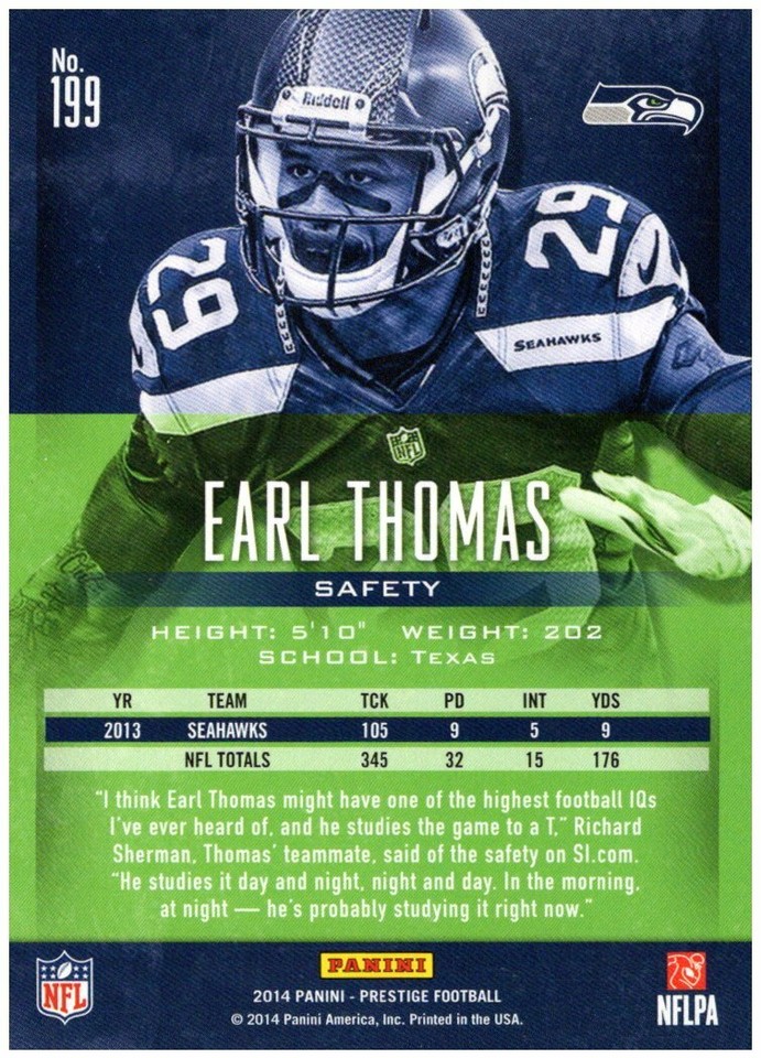 2014 Prestige #199 Earl Thomas | eBay