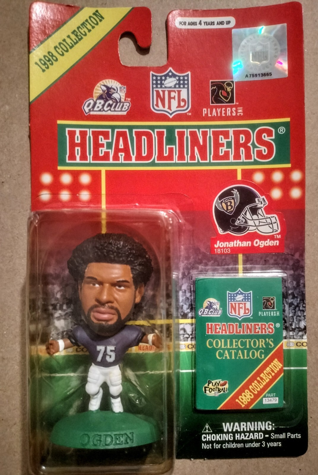 1998 Vintage Baltimore Ravens Jonathan Ogden NFL Headliners | eBay