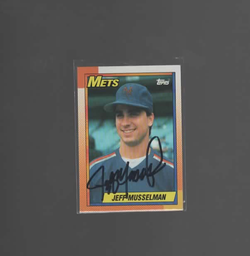 JEFF MUSSELMAN NEW YORK METS AUTOGRAPHED BASEBALL CARD | eBay