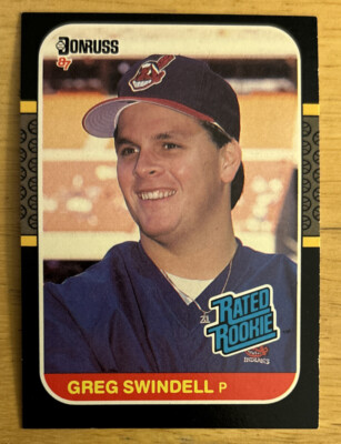 1987 Donruss Greg Swindell Rookie Card (RC) #32 Indians Pitcher O/C ...