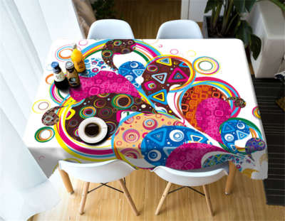 Messy Figure 3D Tablecloth Table cover Cloth Rectangle Wedding Party ...