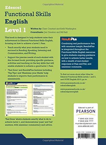 Edexcel Level 1 Functional Skills English Edexcel Functional English ...