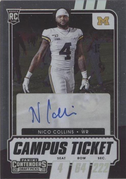 2021 Panini Contenders Draft Picks - RPS College Ticket Autographs Nico ...