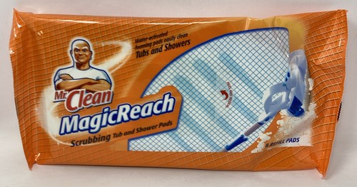 1 Pack Mr Clean Magic Reach Scrubbing Tub and Shower 8 Refill Pads New Sealed 37000016403 | eBay