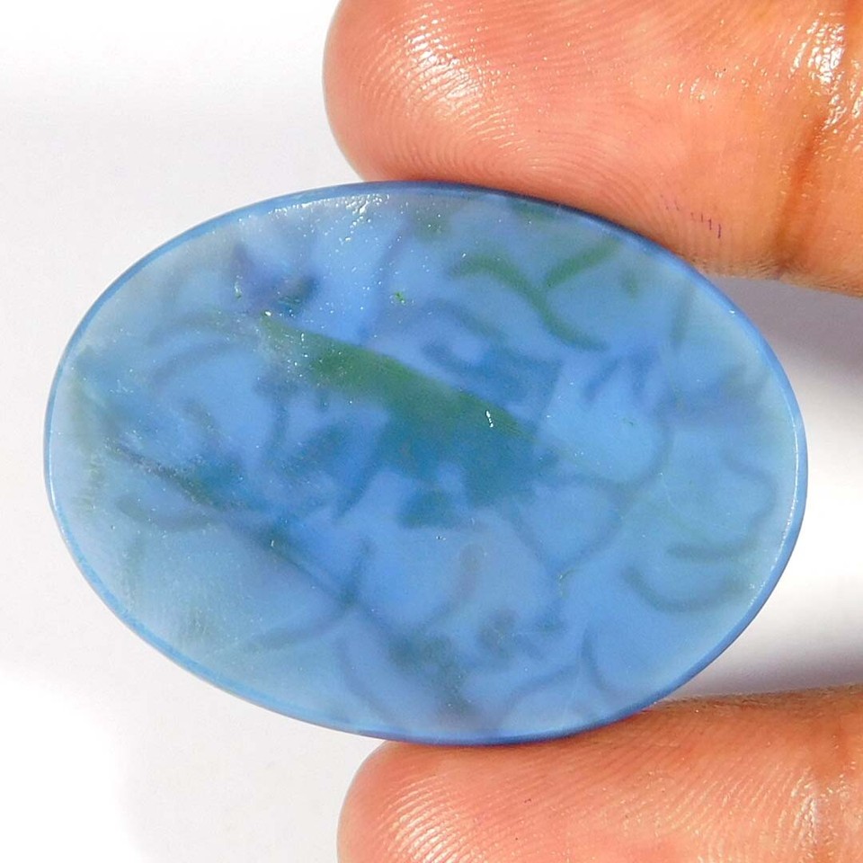 35.35Cts. Natural Australian Blue Opal Oval Cabochon Loose Gemstone | eBay