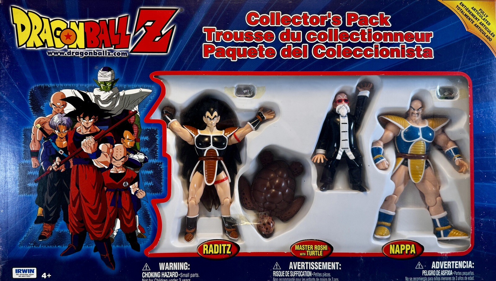 Dragon Ball Z Collector's Pack RADITZ NAPPA ROSHI TURTLE Irwin Toy DBZ ...