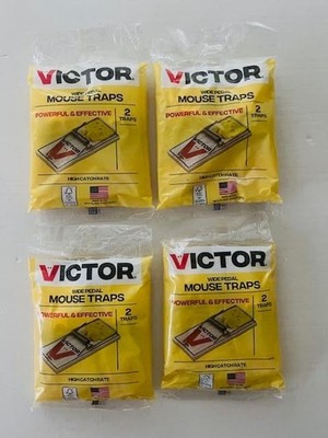 Victor Wide Pedal Mouse Trap 4 x 2 traps = 8 total Powerful & Effective ...