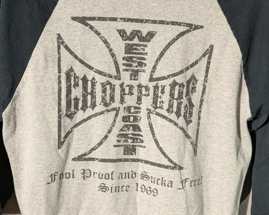 Vintage West Coast Choppers CFL RARE Men's M 3/4 T-Shirt Jesse James ...
