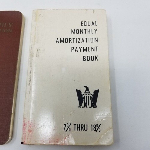 1969 1979 Vintage Monthly Loan Amortization Payment Books 6% to 10% & 7 ...